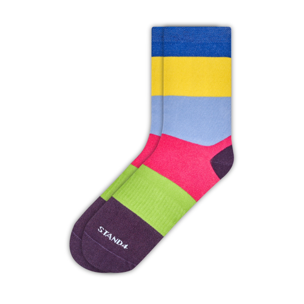 Reverse Statement Stripe Sock | Stand4 Socks | Buy One = Give One